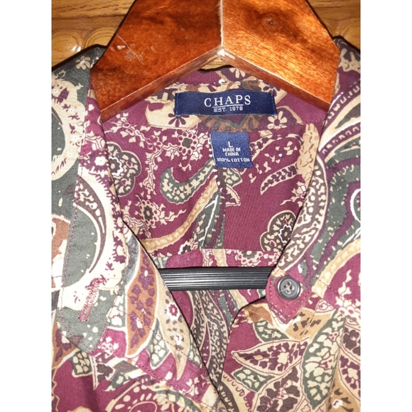 Chaps | Tops | Chaps Est 978 Long Sleeve Button Down Paisley Print ...